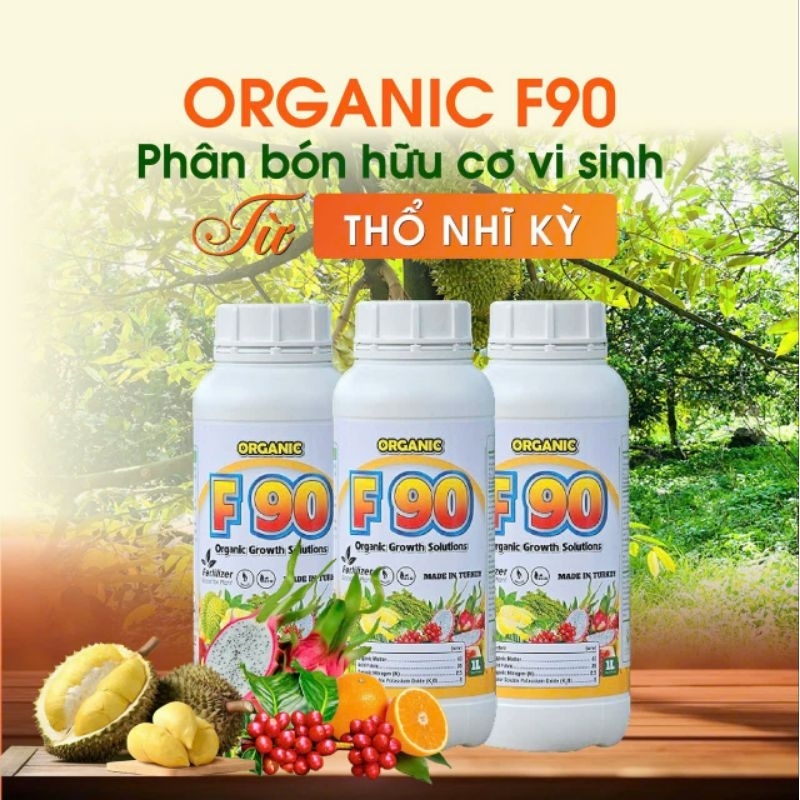 combo 3 chai Organic F90 Phân bón hữu cơ vi sinh (chai 1 lít) nhập khẩu ...