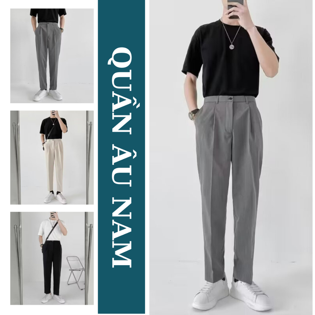 Quần Âu vải Nam công sở cao cấp trẻ trung Dáng BAGGY chất co giãn nhẹ ...