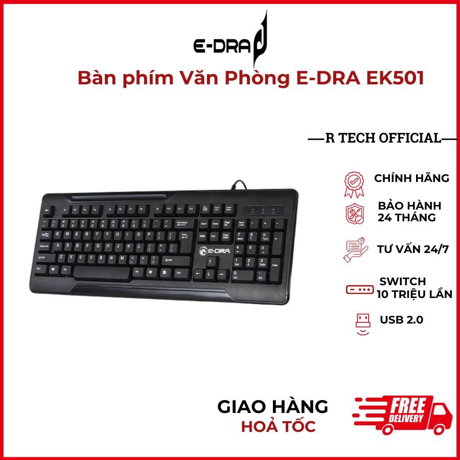 Bàn phím : Bàn phím có dây EDRA EK501 - Bảo Hành 2 Năm | Shopee Việt Nam
