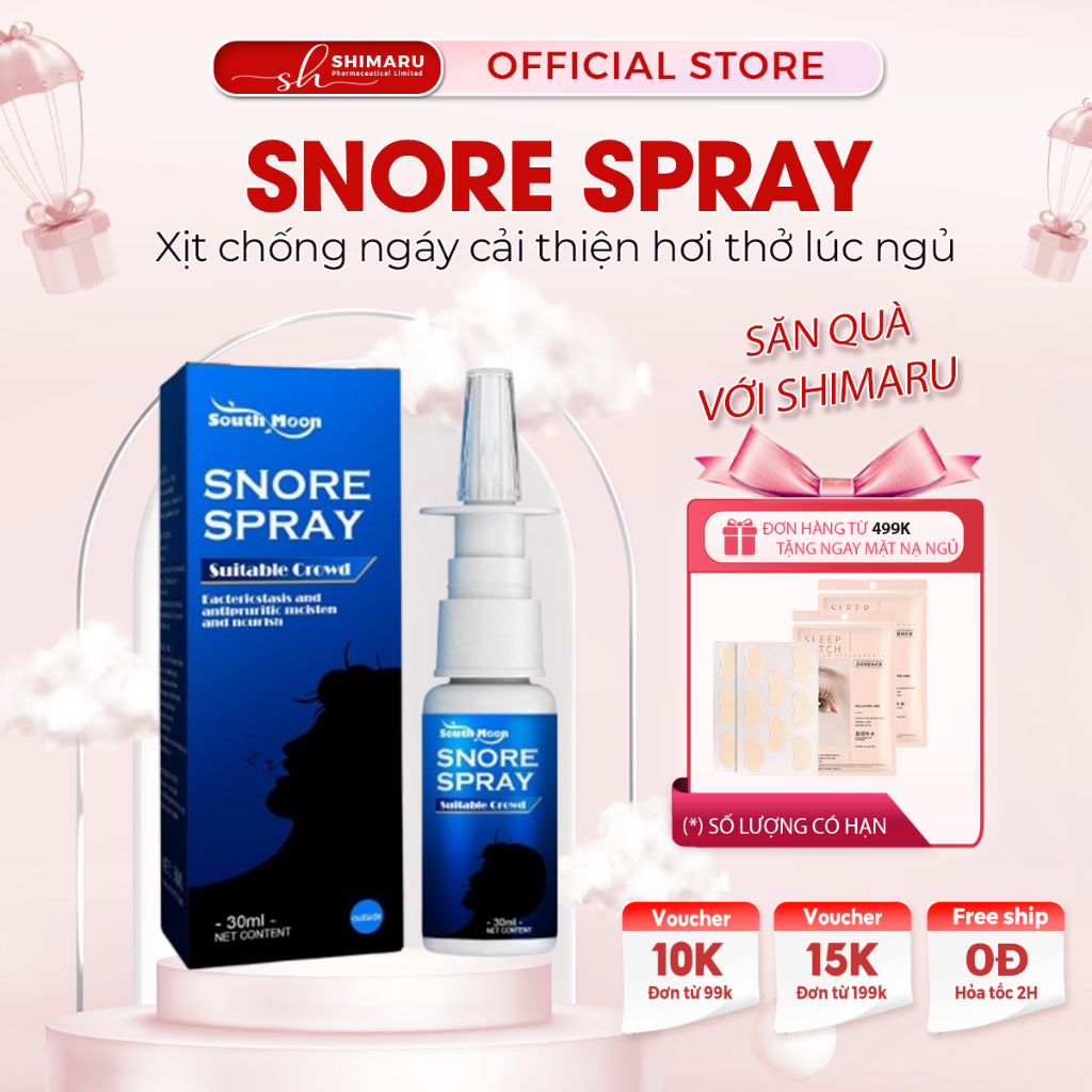 Xịt Chống Ngủ Ngáy South Moon Snore Spray - Xịt Thảo Dược Chống Ngáy ...
