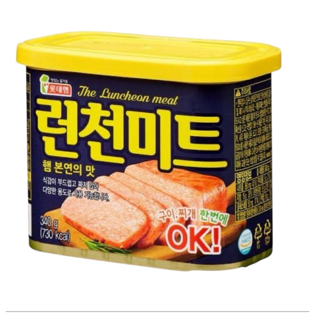 LOTTE Luncheon meat 200g 340g 롯데 런천미트Thịt hộp Lotte 200g và 340g korea ...