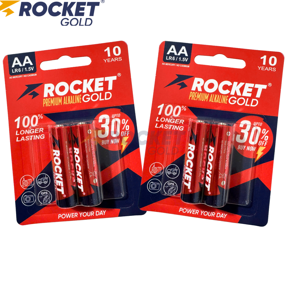 PIN AA / AAA Alkaline ROCKET GOLD ( Đỏ ) Tang 30% dung lượng , Pin tiểu ...