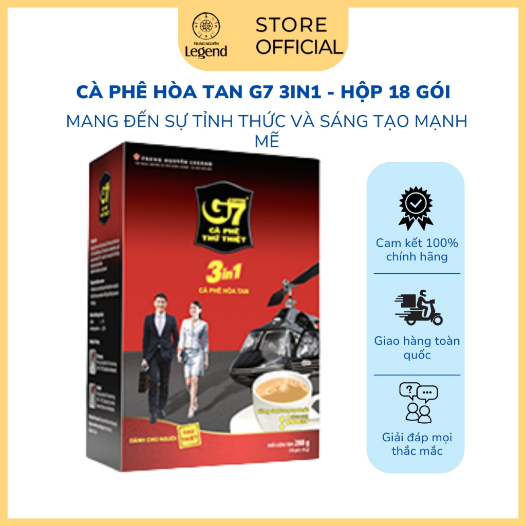 COMBO 2 Hộp Cà Phê Hòa Tan G7 3in1 Trung Nguyên – Hộp 18 Gói – Cà Phê Sữa Hòa Tan Tiện Lợi, Đậm ...