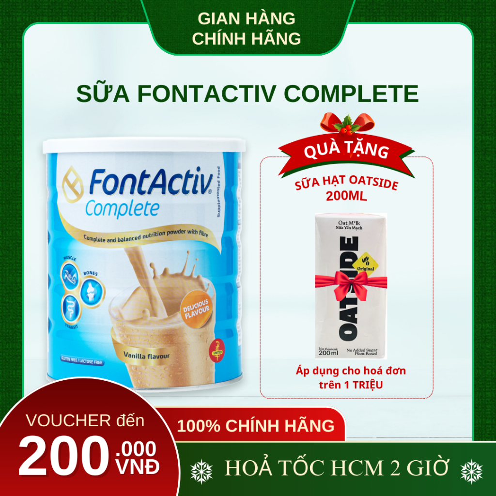 Sữa bột cho người cao tuổi, người bệnh đang phục hồi FontActiv Complete ...