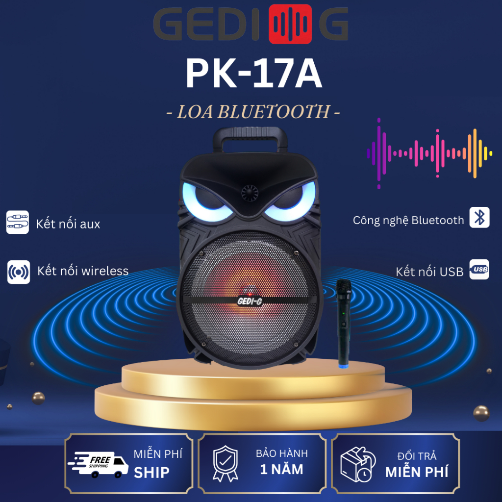 Loa Kéo Mini GEDI-G Kết Nối Bluetooth PK-16 và PK-17 Hát Karaoke, Công Suất 80W Âm Thanh Cực Hay ...
