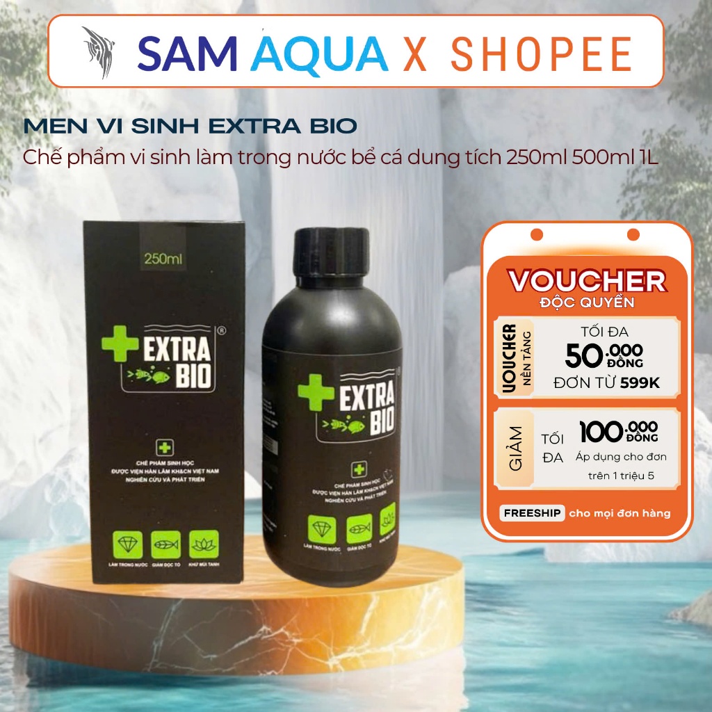 Men vi sinh Extra Bio, chế phẩm vi sinh giúp làm trong nước bể cá dung tích 500ml 1L | Shopee ...