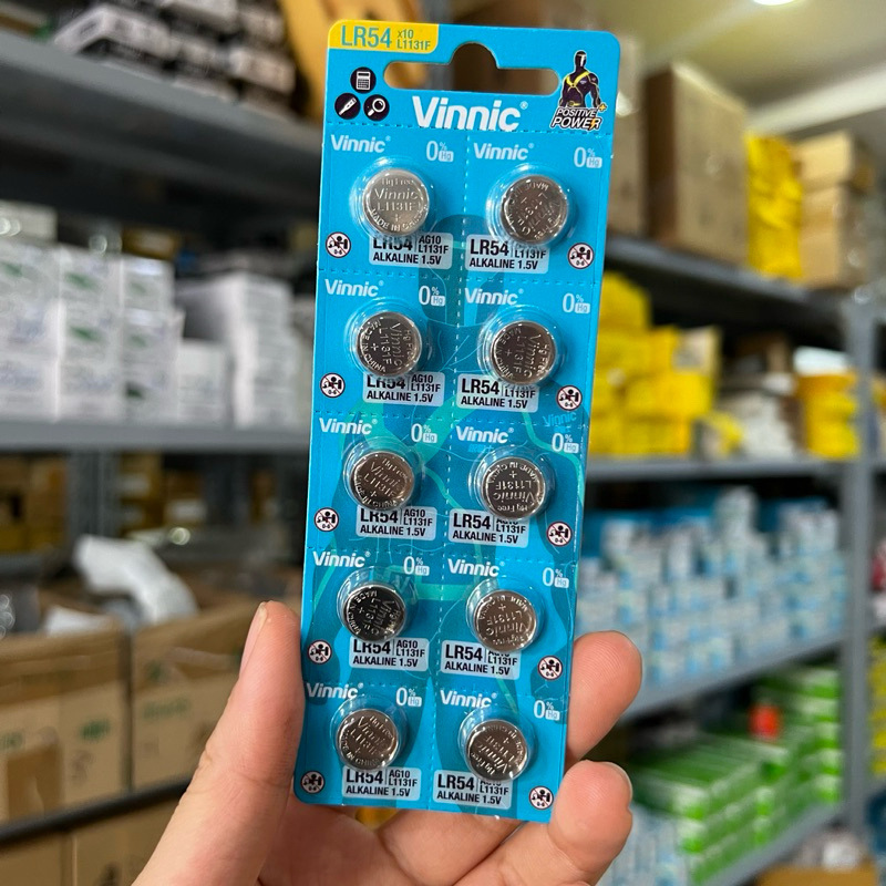 Vỉ pin 10 viên Pin L1131F - AG10 - 1130 - 389A - LR54 Vinnic | Shopee ...