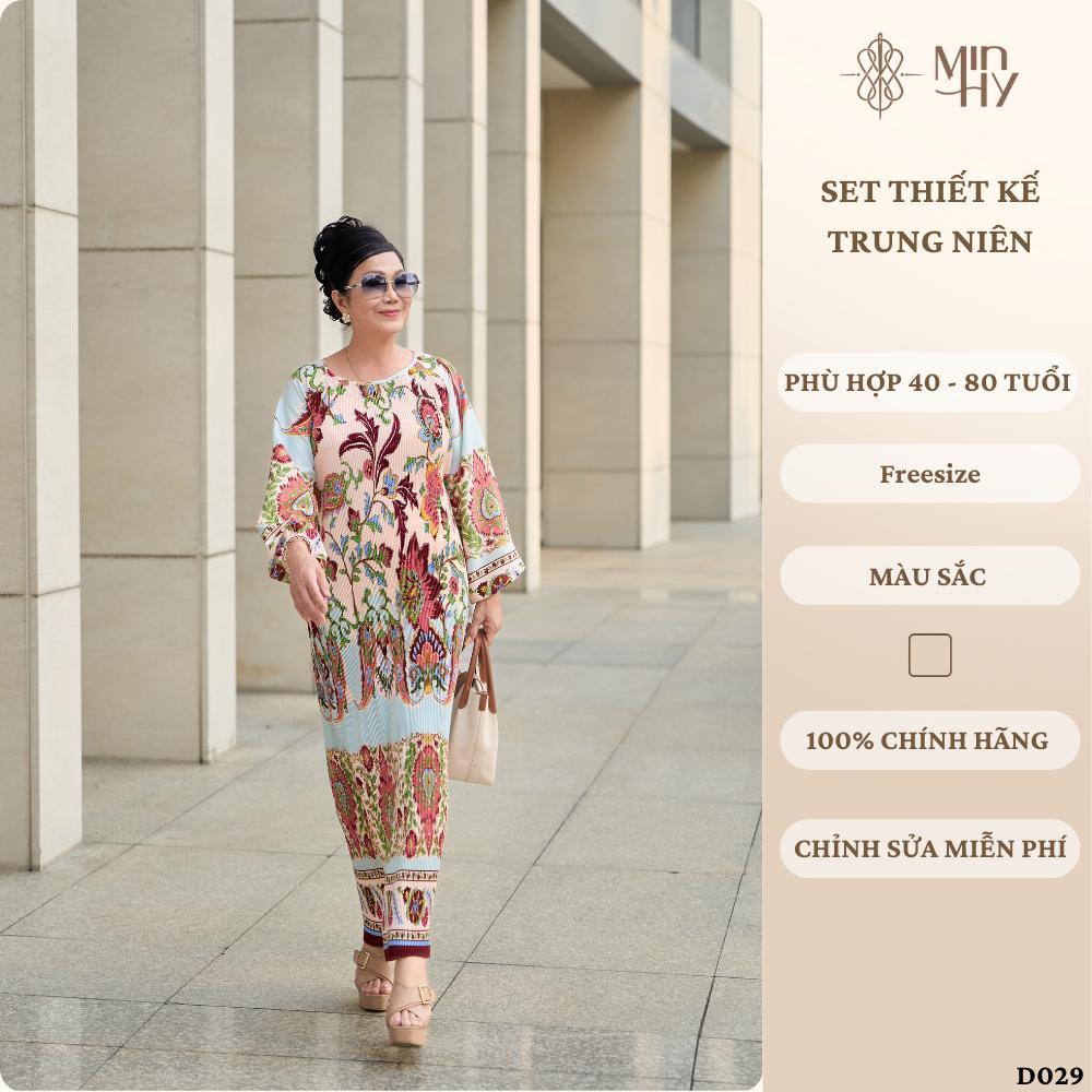 Đầm Trung Niên Thiết Kế Sang Trọng MinHy Dập Ly Bông Dáng Rộng Có Bigsize By NTK Hạnh Bùi ...