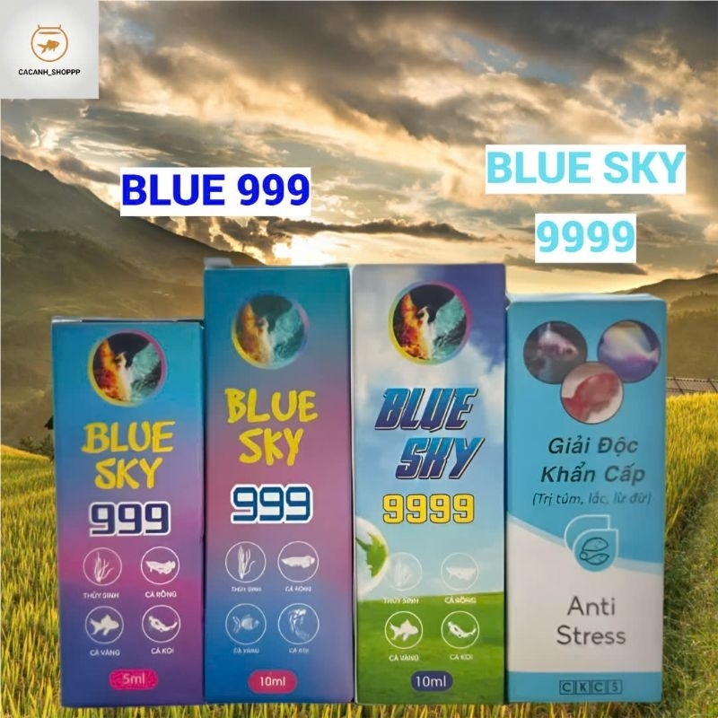 Blue sky 999 - Sky 9999 : Đặc Trị Nấm Và Ký Sinh Trùng, Sát Khuẩn Hồ Cá Và Tắm Cá Cảnh Vào Hồ ...