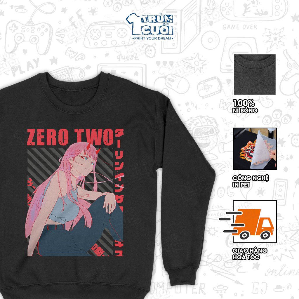 Áo Sweater Zero Two - Darling in the Franxx, Trùm Cuối Manga Anime ...
