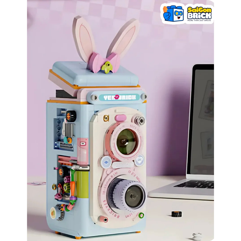 Mô Hình Lắp Ráp Máy Ảnh Cổ Điển Màu Xanh - YES BRICK CAMERA 2189 – Blue ...