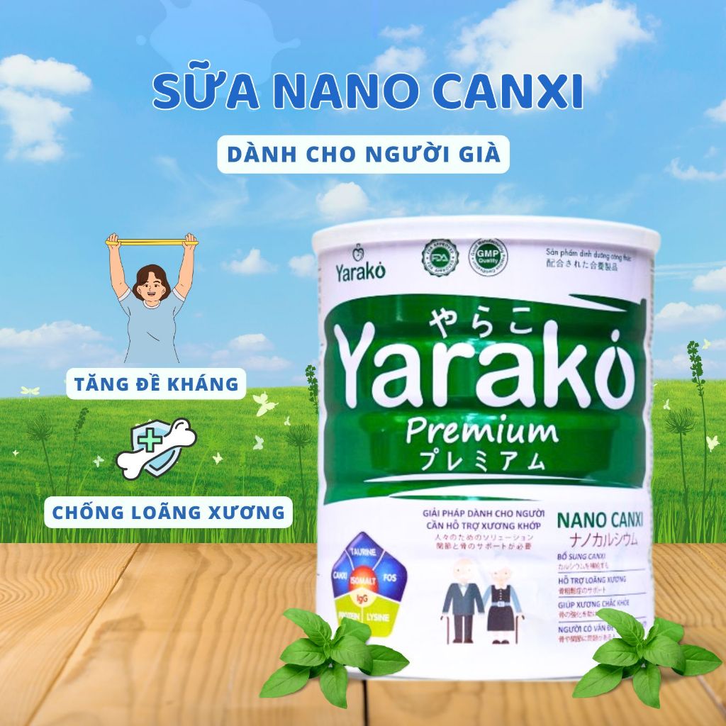 Sữa Cho Người Già YARAKO PREMIUM NANO CANXI Giải Pháp Dinh Dưỡng Dành Cho Người Xương Khớp Hộp ...