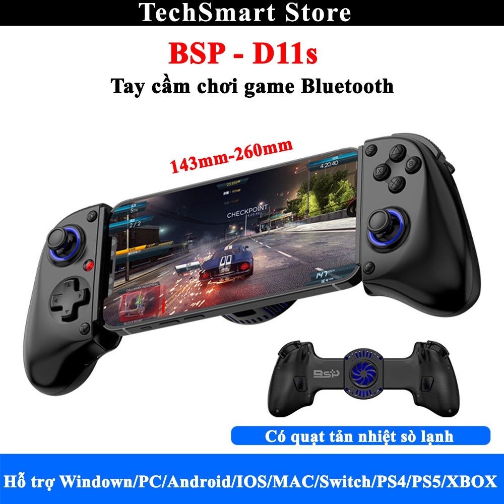 Tay cầm chơi game BSP D11,D11s, sò lạnh, Hỗ trợ Android,IOS, Windown ...