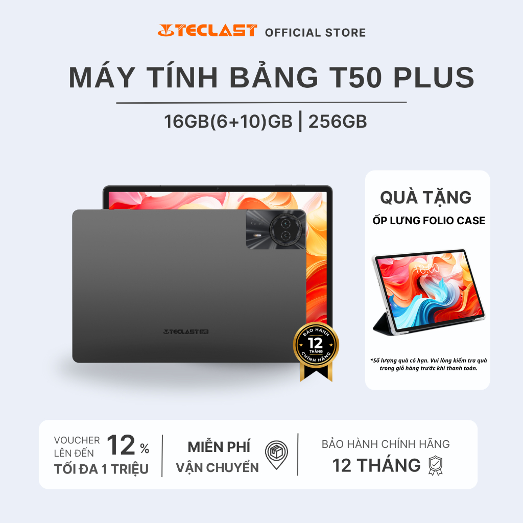 Máy Tính Bảng Teclast T50 PLUS 16GB(6+10)/256GB| FHD 11” | 8000mAh | 2 Nano Sim | Shopee Việt Nam
