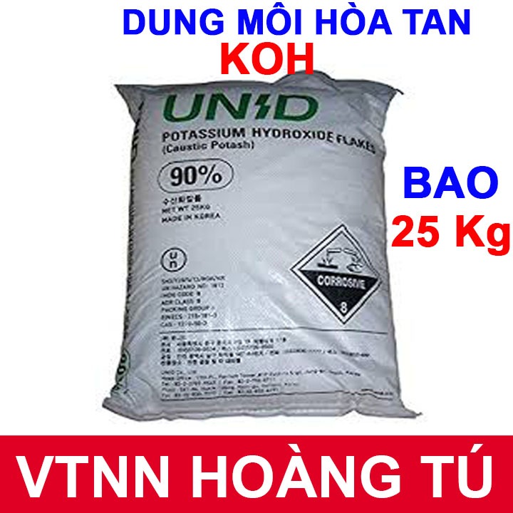 Dung môi Kali Hydroxit (KOH ) HÀN QUỐC - Bao 25kg | Shopee Việt Nam