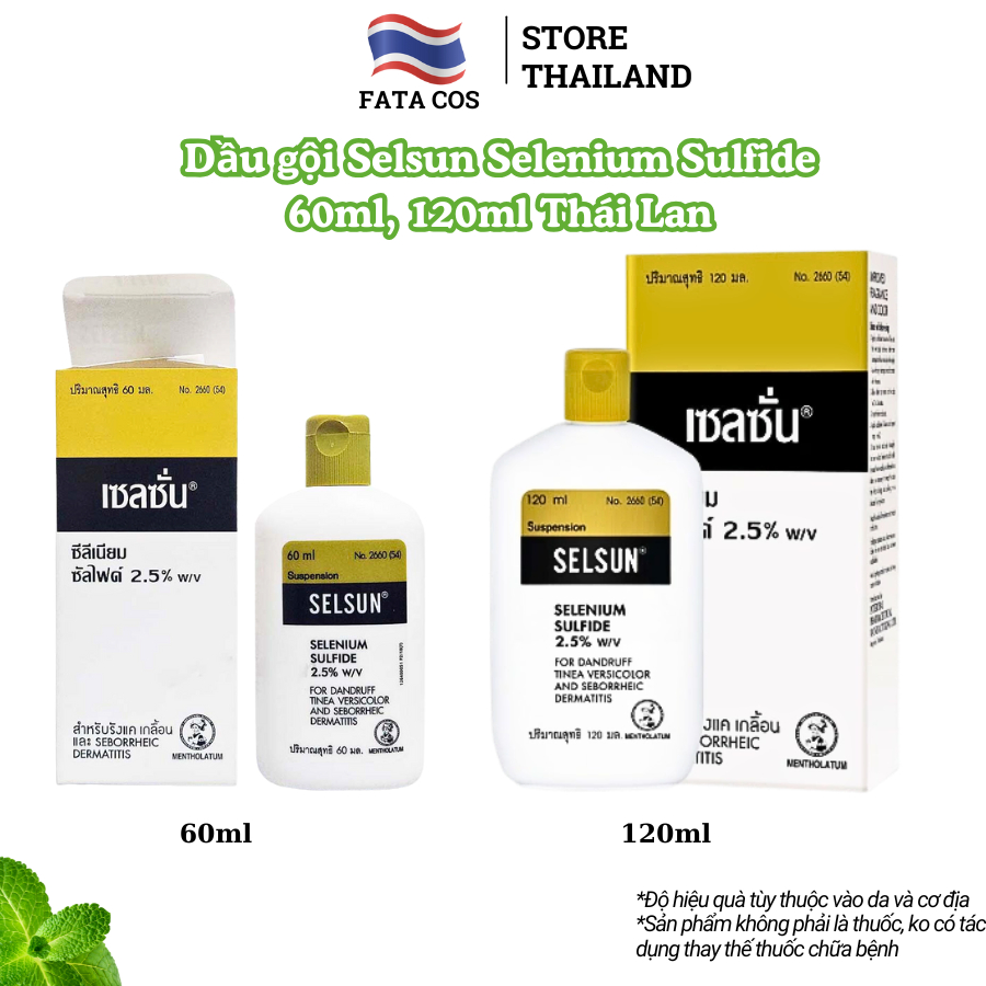 Dầu gội Selsun thái lan, selsun thái lan fata co's 60ml 120ml | Shopee Việt Nam