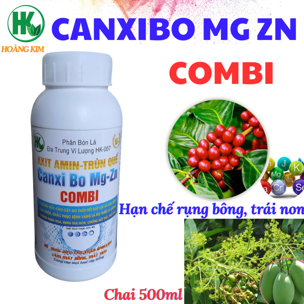 CANXIBO Mg Zn COMBI, PHÂN BÓN CHỐNG RỤNG HOA TRÁI NON, BỔ SUNG VI LƯỢNG CHAI (500ml) | Shopee ...