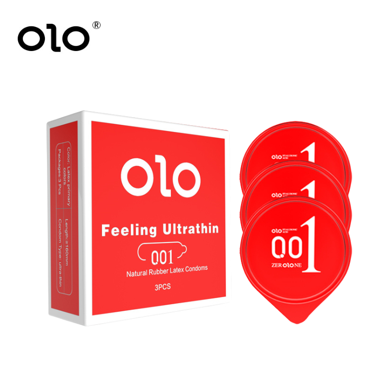 Bao Cao Su Siêu Mỏng OLO 001 Đỏ Feeling Ultrathin Hộp 3 Chiếc Siêu Mỏng Kéo Dài Thời Gian ...