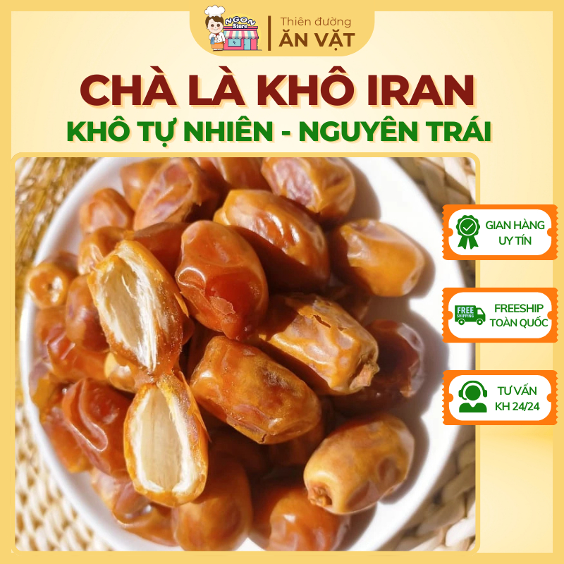 Chà Là Vàng IRAN Nguyên Trái Ngọt Tự Nhiên - Chà Là Khô NGONSTORE 500G ...