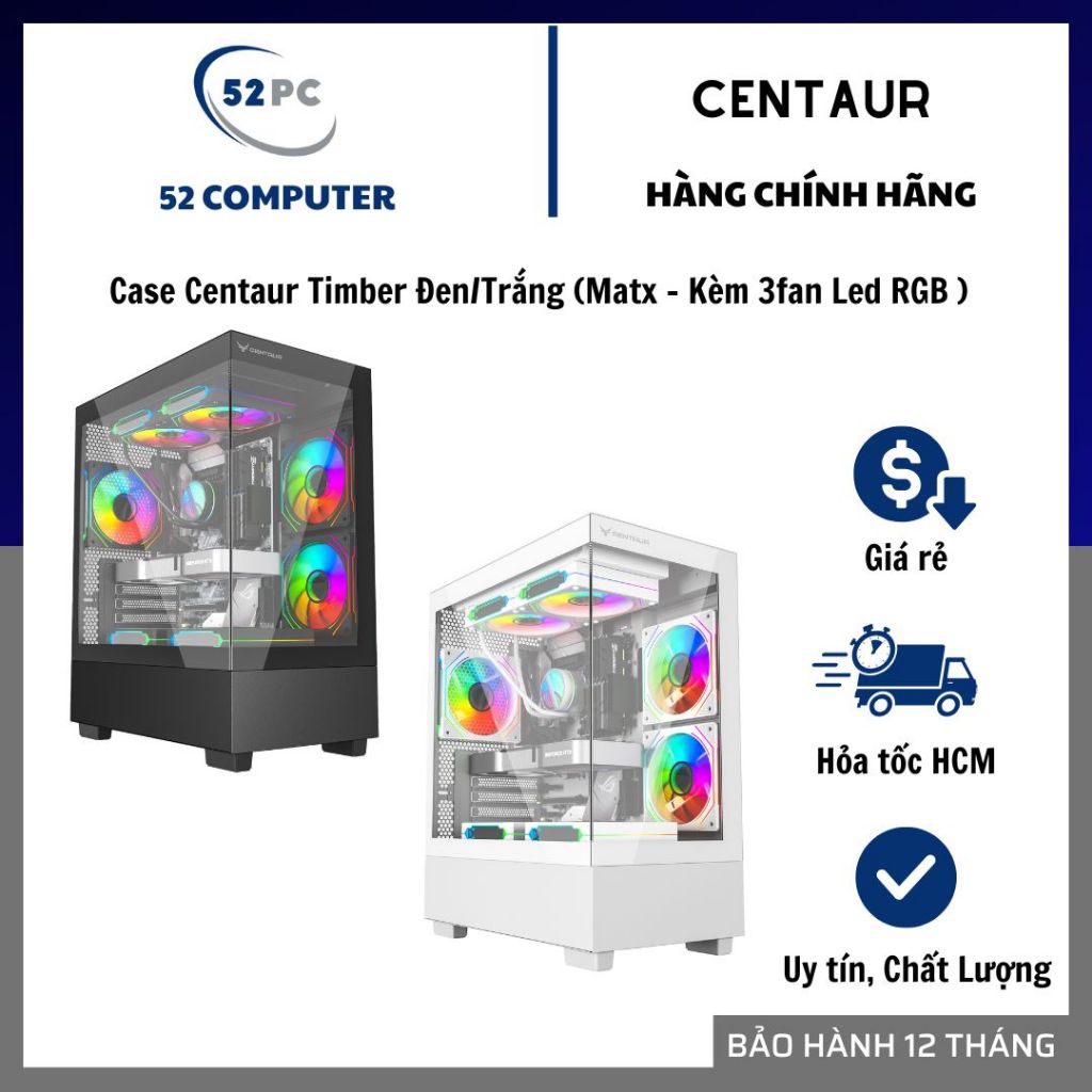 Case Centaur Timber Đen/Trắng - Bảo Hành 12 Tháng | Shopee Việt Nam