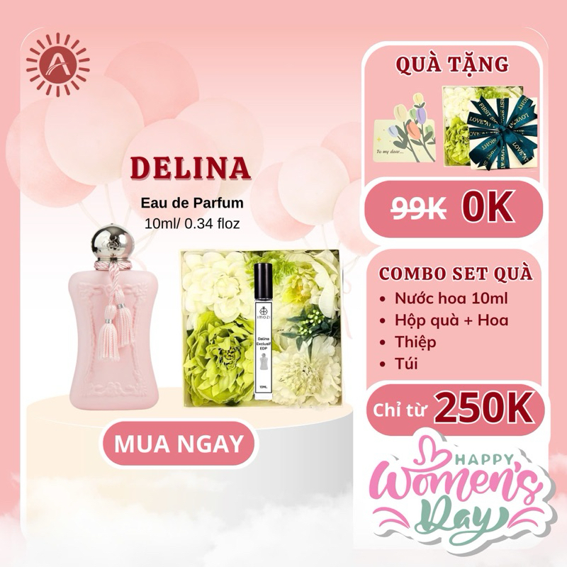 Nước Hoa Nữ Chính Hãng DELINA IMOZI EDP Ngọt Ngào, Sang Trọng, Quyến Rũ ...