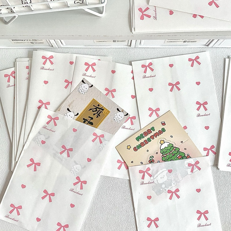 Túi Giấy Hình Nơ Hồng Gói Quà Gói Card Pastel | Shopee Việt Nam