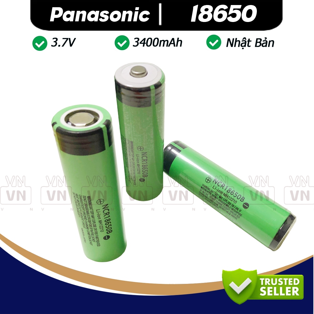 Pin 18650 Panasonic 3400mAh Sản xuất tại Nhật Bản 3.7V | Shopee Việt Nam