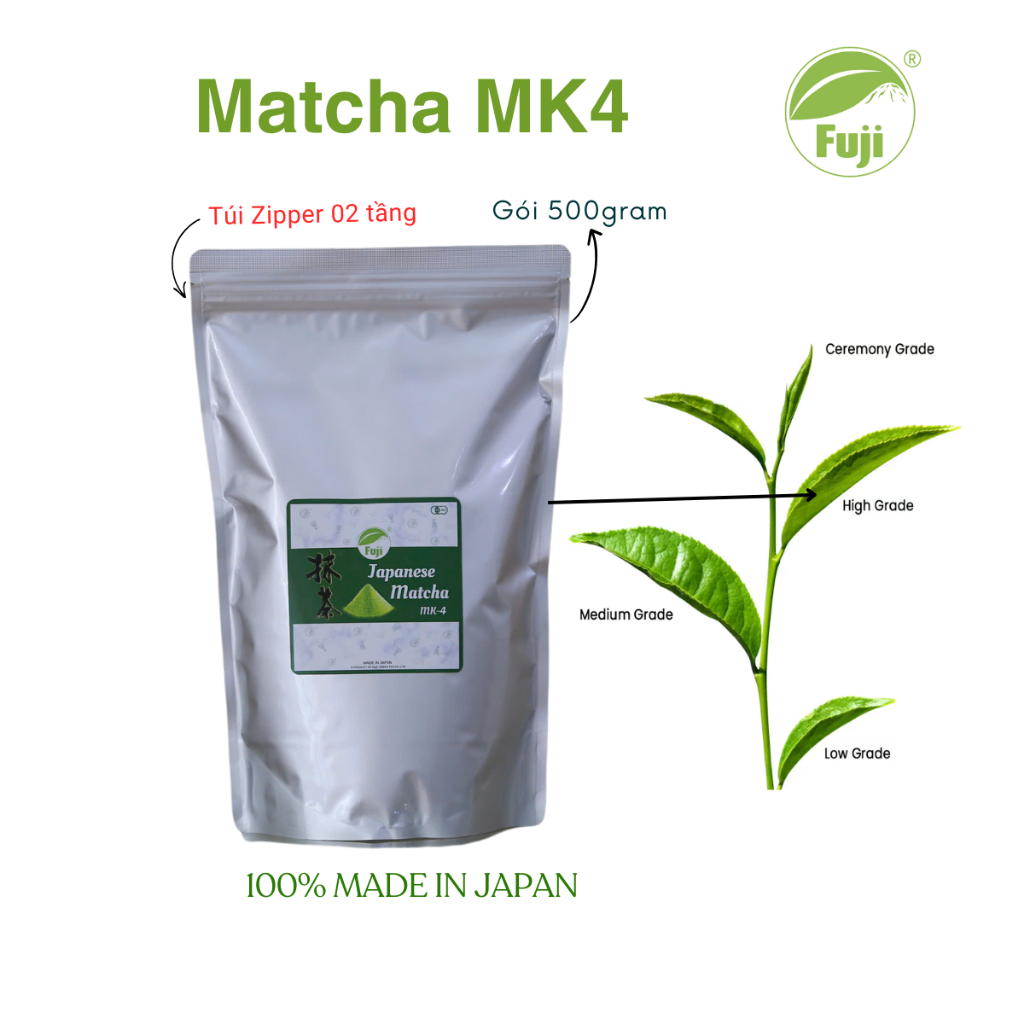 Bột Fuji Matcha MK4 gói 500 gram -hàng chính hãng | Shopee Việt Nam