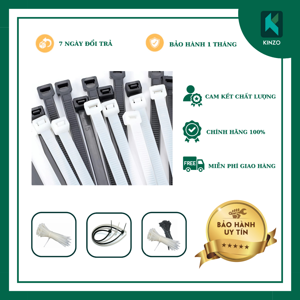 Dây rút- dây thít nhựa ( túi 500 dây thít nhựa Kinzo 3*200mm) | Shopee Việt Nam