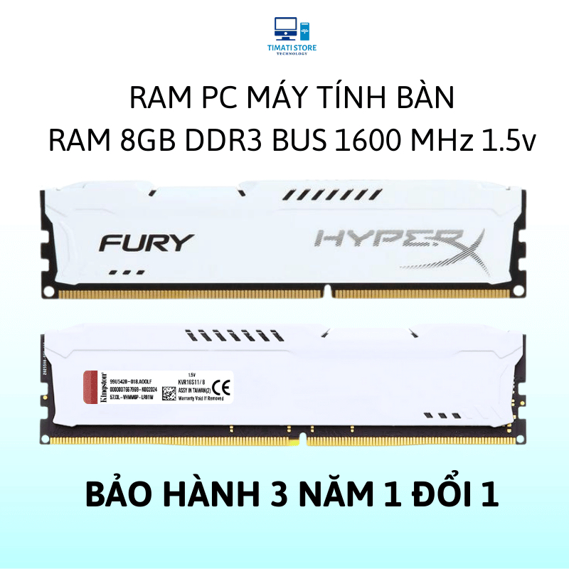 Ram PC hyperx 8GB DDR3 bus 1600Mhz Memory Ram PC3 12800s Desktop-Bảo ...