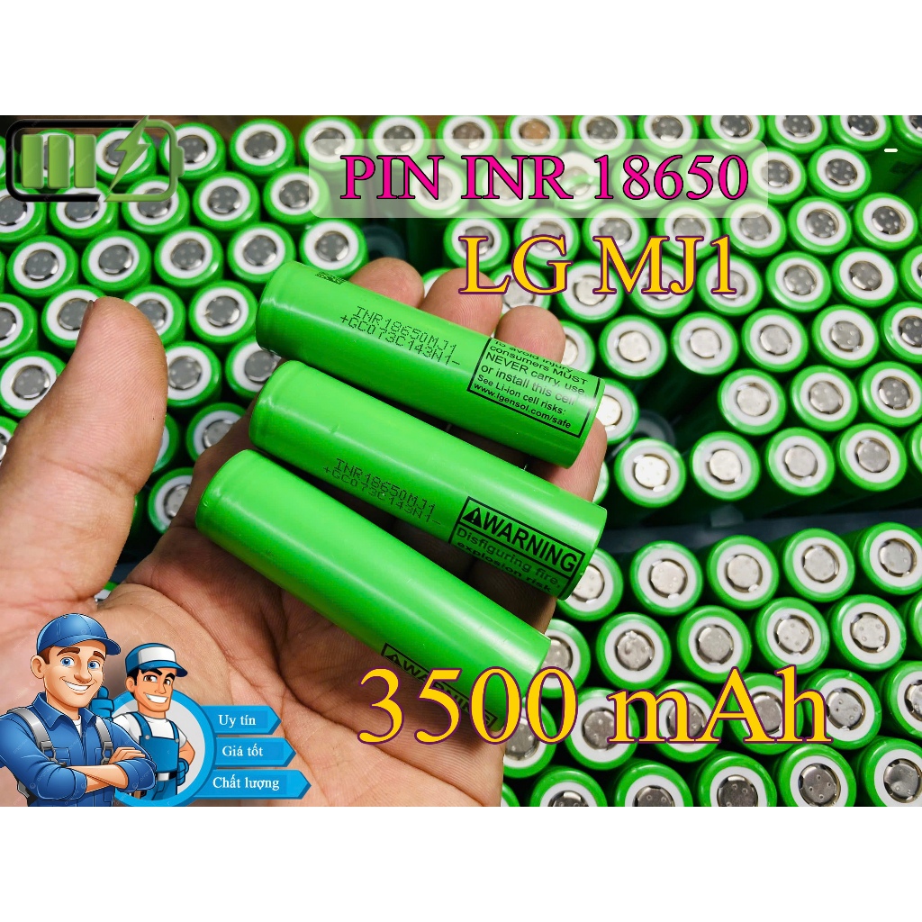 PIN 18650 LG MJ1 CHÍNH HÃNG THÁO KHỐI NHƯ MỚI (DUNG LƯỢNG 3500MAH) XẢ ...