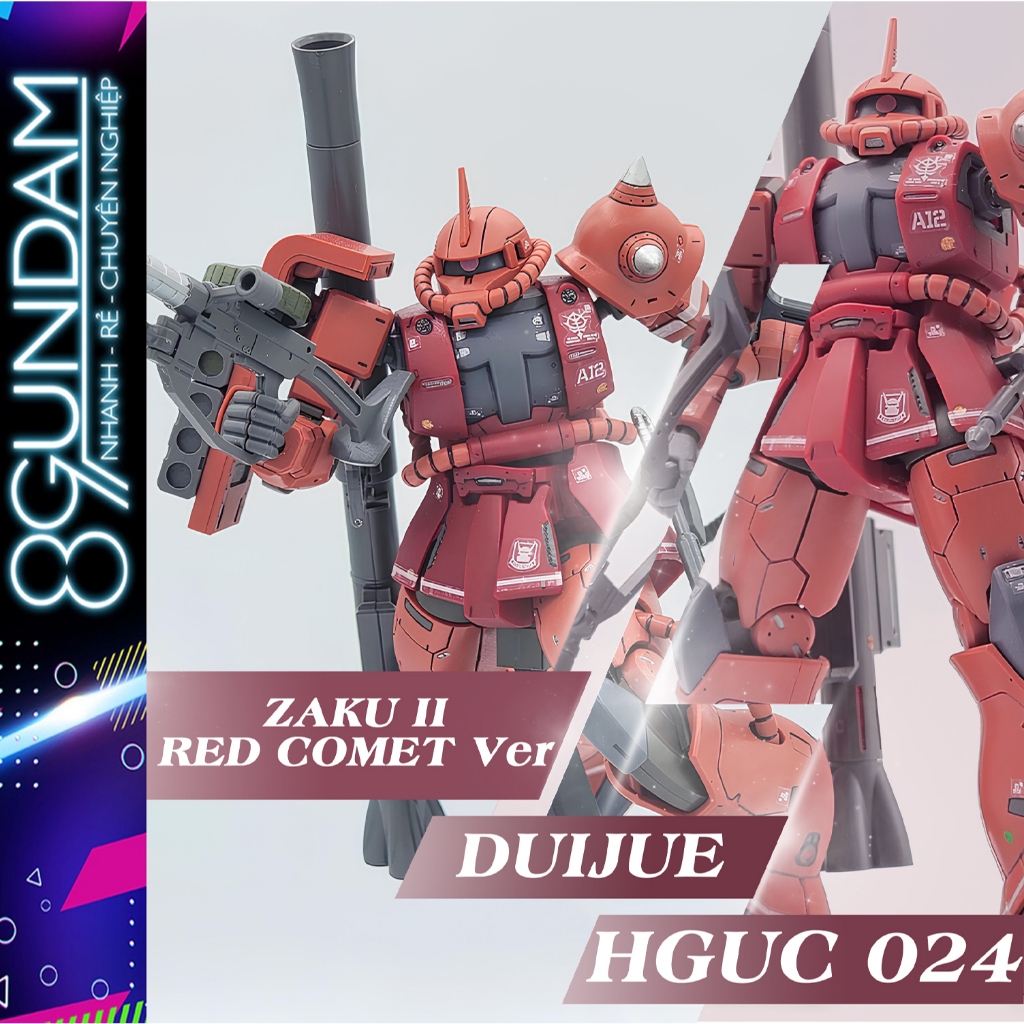 [CÓ SẴN] Mô Hình Lắp Ráp 𝐇𝐆 𝐔𝐂 𝟎𝟐𝟒 𝐙𝐚𝐤𝐮 𝐈𝐈 𝐅𝐢𝐠𝐡𝐭𝐞𝐫 𝐑𝐞𝐝 𝐂𝐨𝐦𝐞𝐭 𝐕𝐞𝐫. DUIJUE (tặng kèm base ...