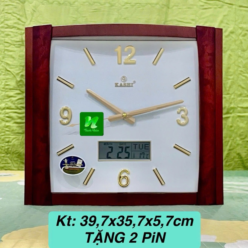 Đồng Hồ Treo Tường K217 Có Lịch. HÀNG CHÍNH HÃNG KASHI. Chính Xác Đến Từng Giây | Shopee Việt Nam