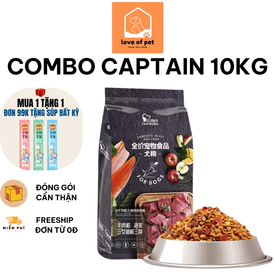 Hạt Chó Captain 2,5Kg Dinh Dưỡng Mix Bò - Cá - Phô Mai Phù Hợp Mọi giai ...