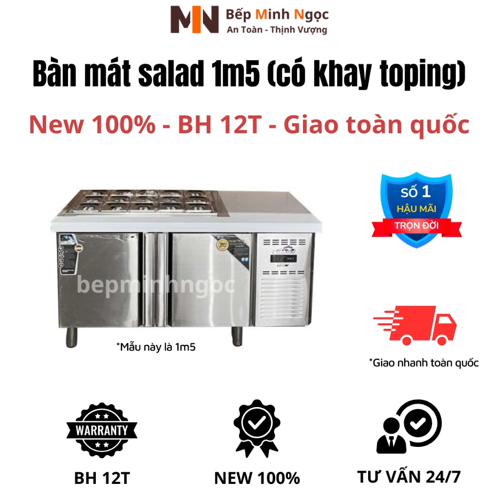 Bàn salad 1m5, Bàn mát cocktail dùng trong nhà hàng khách sạn có khay ...