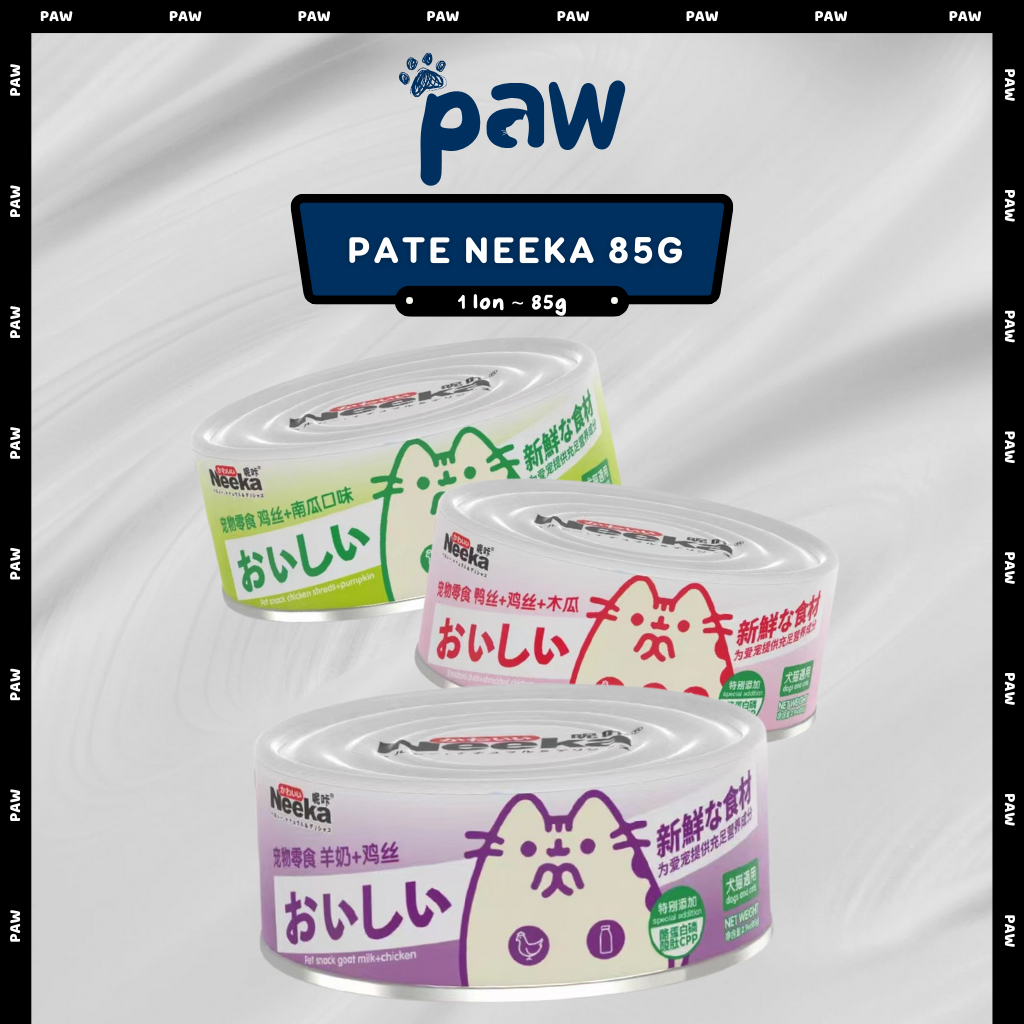 Pate cho mèo Neeka 85g 9 vị thịt - Thịt xé sốt mix rau củ, dễ tiêu hóa ...