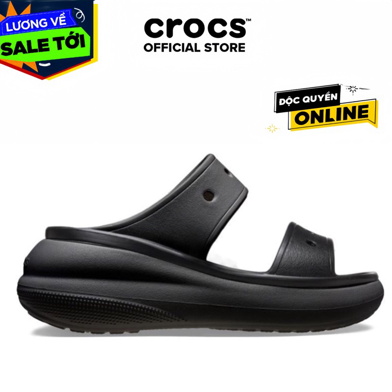 [ CHÍNH HÃNG ] DÉP XĂNG ĐAN UNISEX CROCS CLASSIC CRUSH -BLACK | Shopee ...