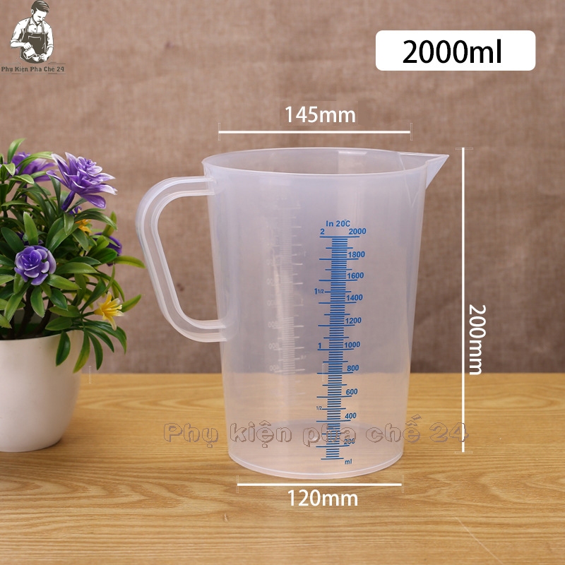 Ca Đong 2l Có Vạch Chia Định Mức/ Ly Đong Nhựa 2000ml/2L | Shopee Việt Nam