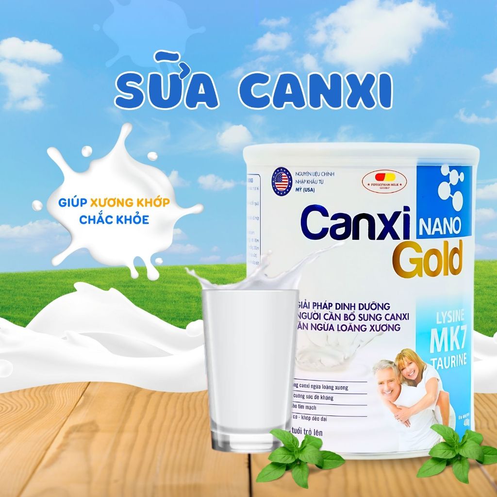 Sữa Bột Canxi Nano Gold Fotecpham - Hỗ Trợ Xương Khớp, Bổ Sung Canxi - Hộp 400g | Shopee Việt Nam
