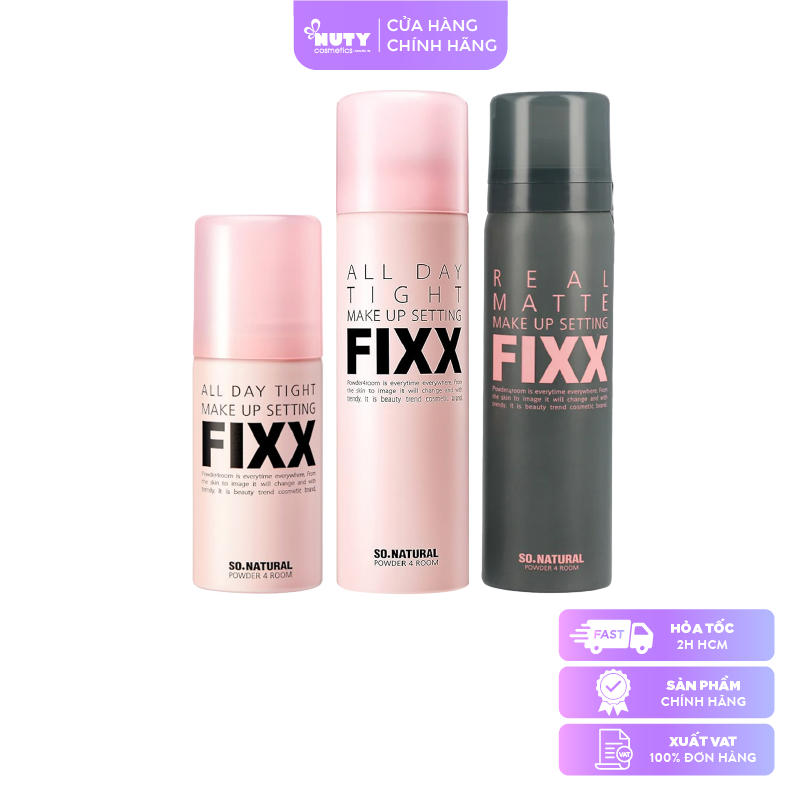 Xịt Khóa Nền Makeup Toàn Diện Fixx So Natural All Day Tight - Real ...