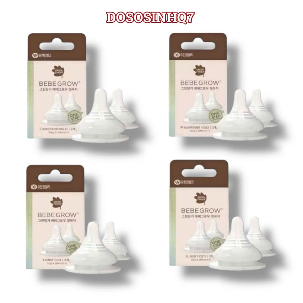 Núm ti Green Finger BebeGrow Hàn Quốc chính hãng đủ size SS/S/M/L/LL | Shopee Việt Nam