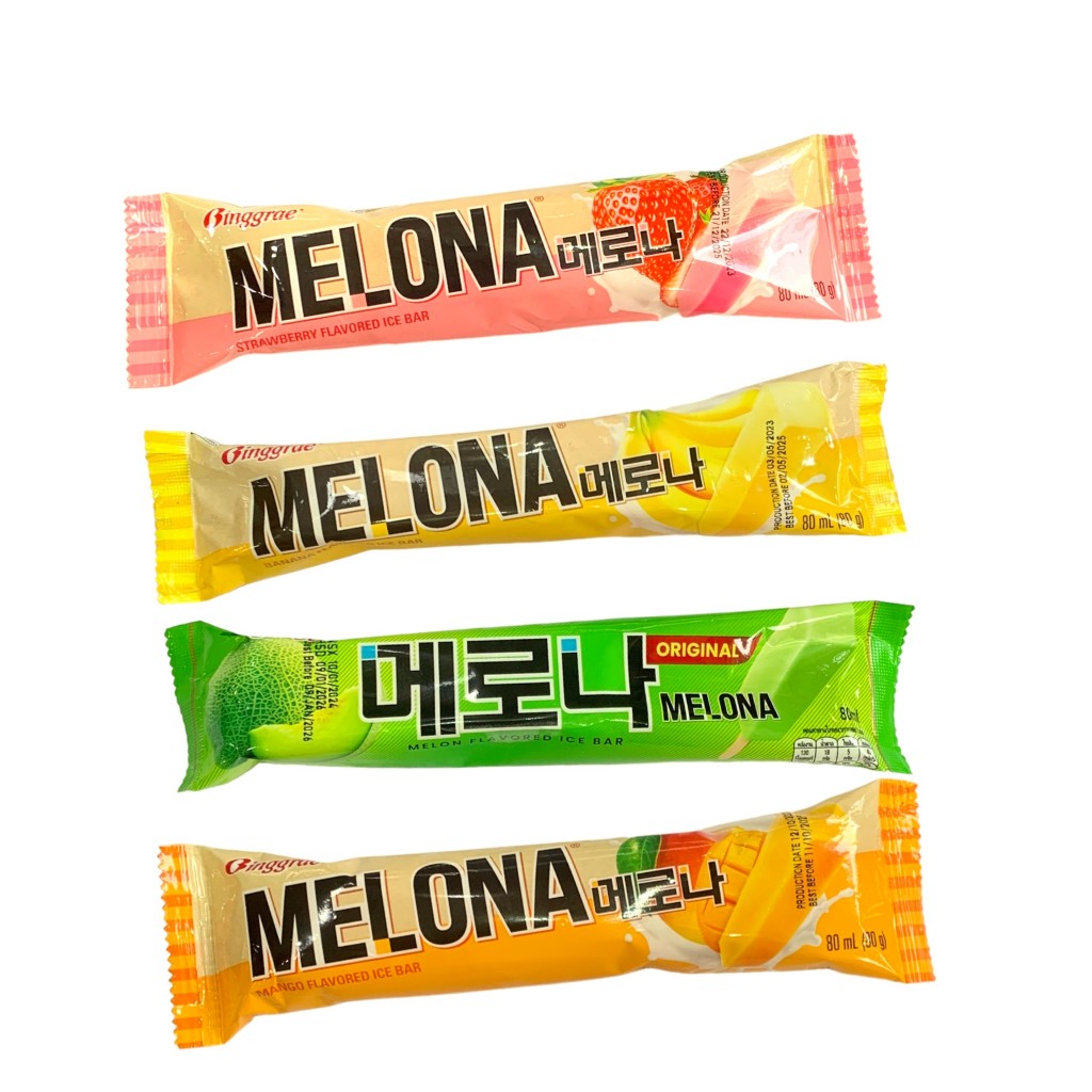 (Giao HCM) Kem que Melona Hàn Quốc vị dưa lưới, chuối, xoài, dâu 80ml ...