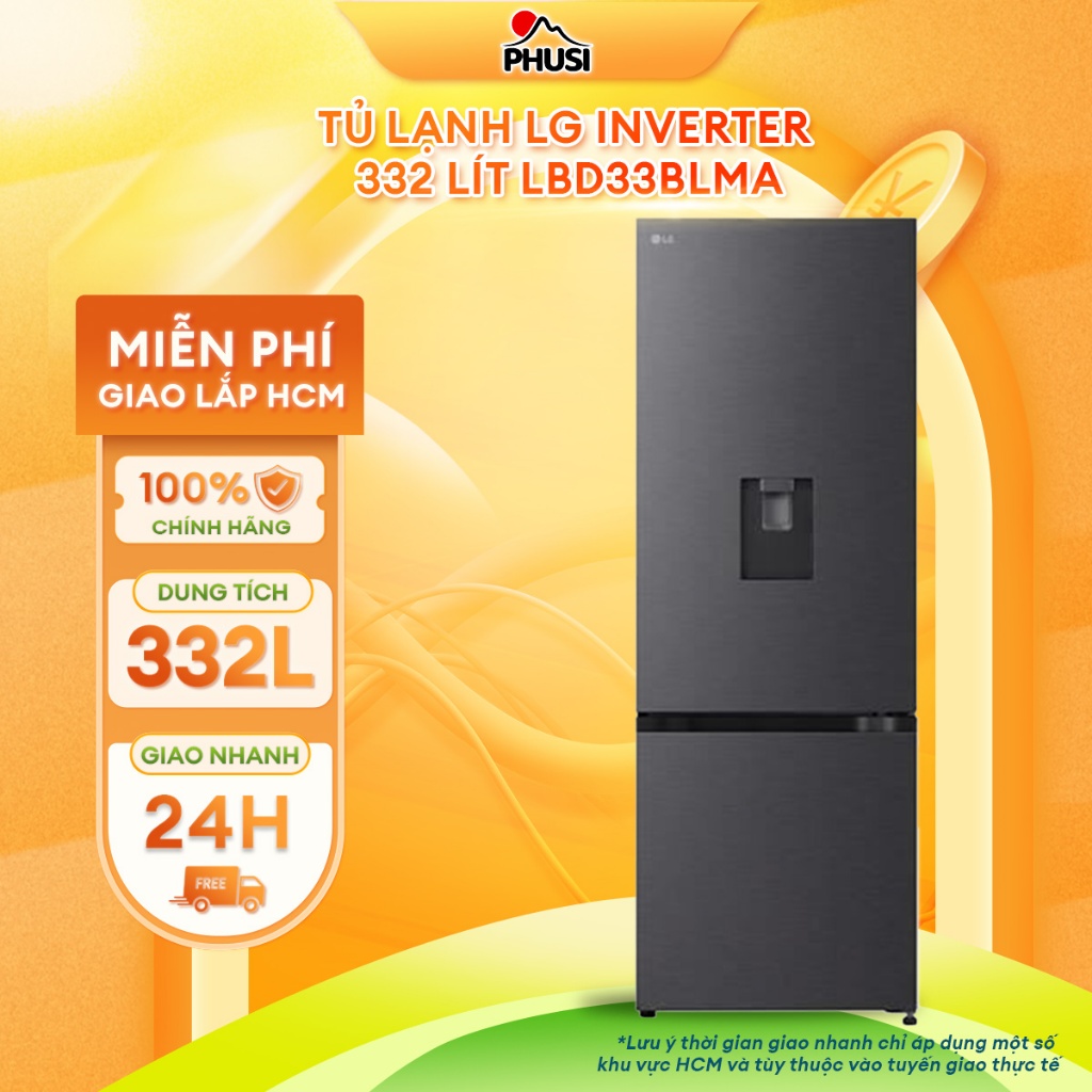 LBD33BLMA Tủ lạnh LG Inverter 332 lít LBD33BLMA - Hàng Chính Hãng, Mới ...
