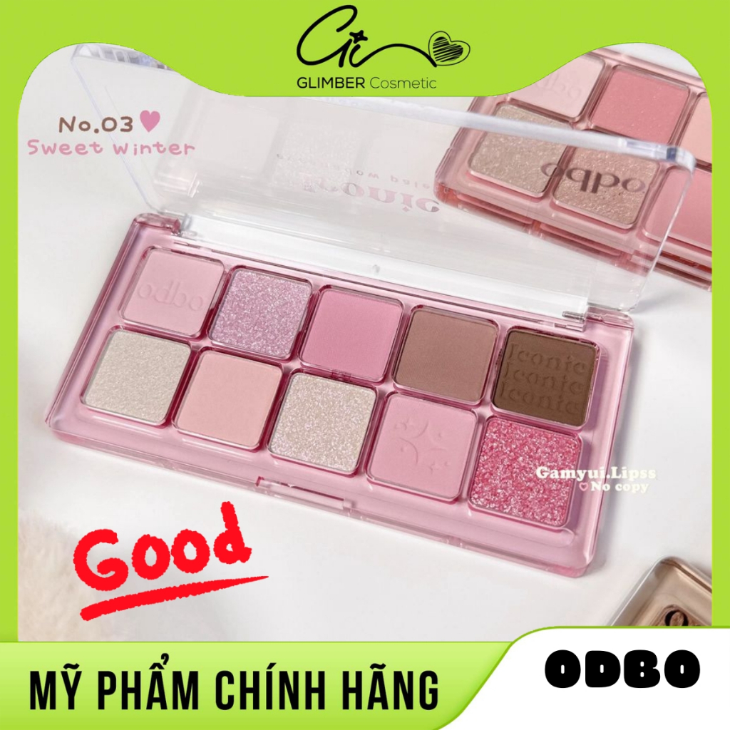[NEW] Bảng Mắt Odbo Iconic Eyeshadow Palette 10 Ô Chất Phấn Mềm Mịn, Bám Màu Tốt, Lâu Trôi ...