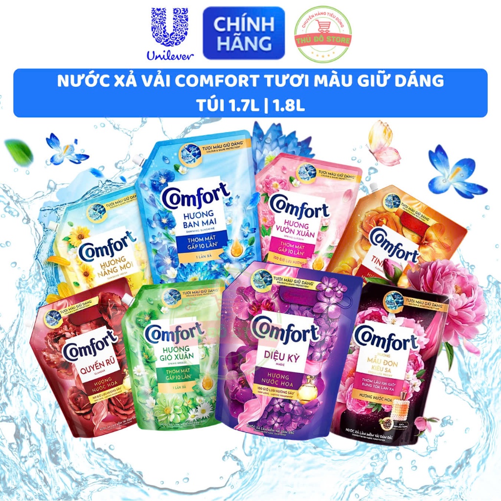 Nước Xả Vải Comfort Tươi Màu Giữ Dáng - Túi 1.7L | 1.8L | Shopee Việt Nam
