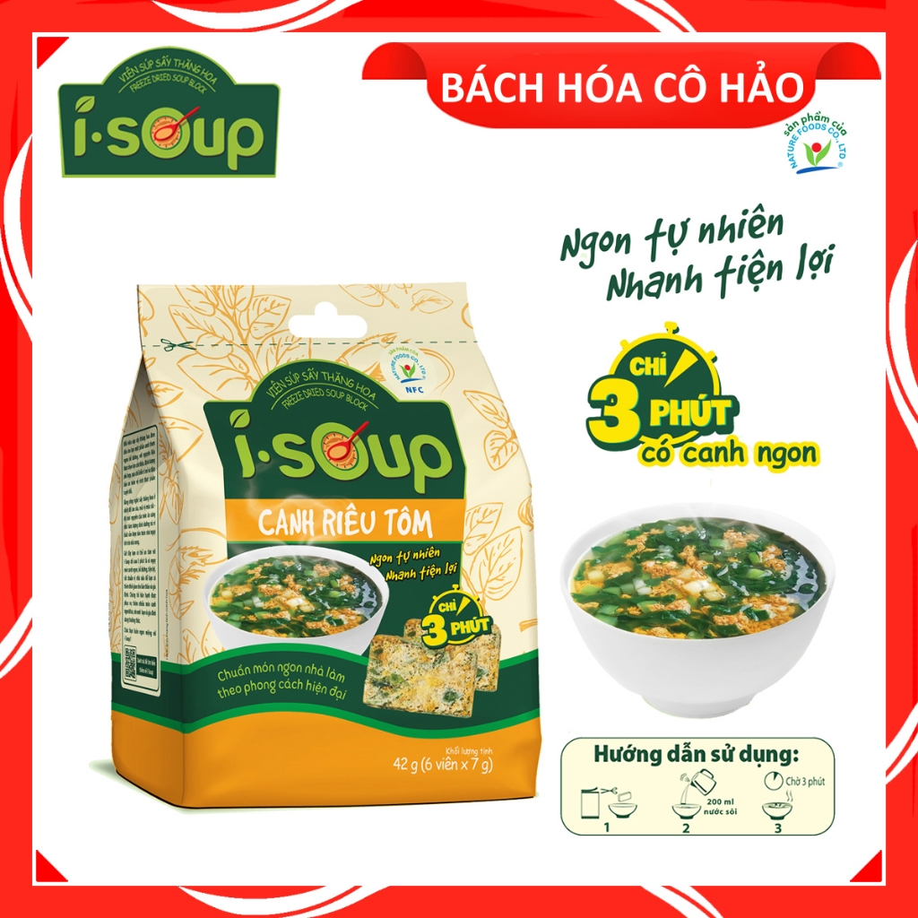 CANH RIÊU TÔM SHRIMP SOUP ISOUP 42 GRAM | Shopee Việt Nam