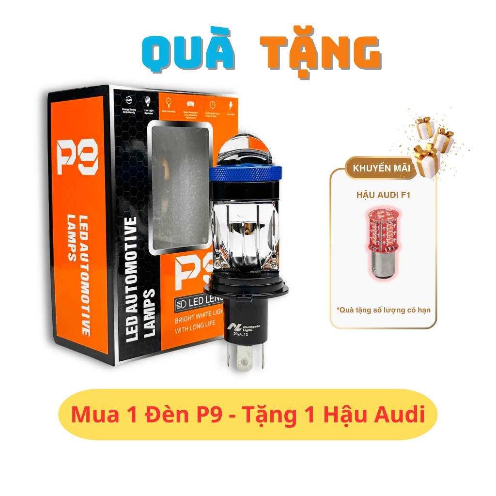 Đèn Pha LED Bi Cầu Mini P9 NPL - 50W Ánh Sáng Mạnh Mẽ Trợ Pha Laser Chuyên Lắp Oto Xe Máy - BH 1 ...