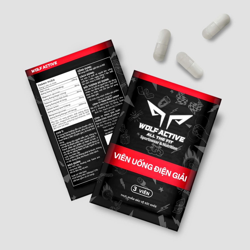 Viên Muối Điện Giải Wolf Active, Bù Điện Giải Bị Mất Khi Chơi Thể Thao ...