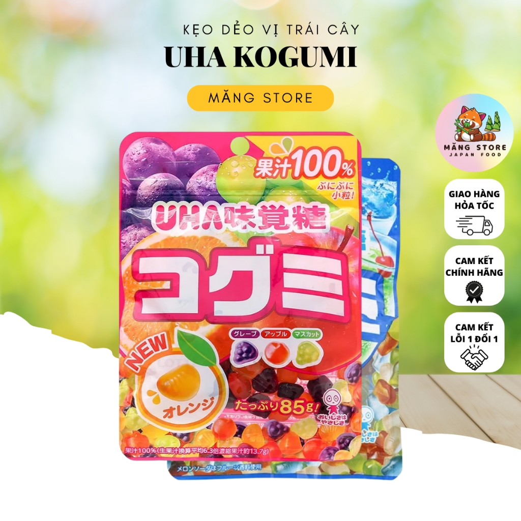 [Date 6/2025] Kẹo dẻo UHA Kogumi vị trái cây tổng hợp - 85g | Shopee Việt Nam