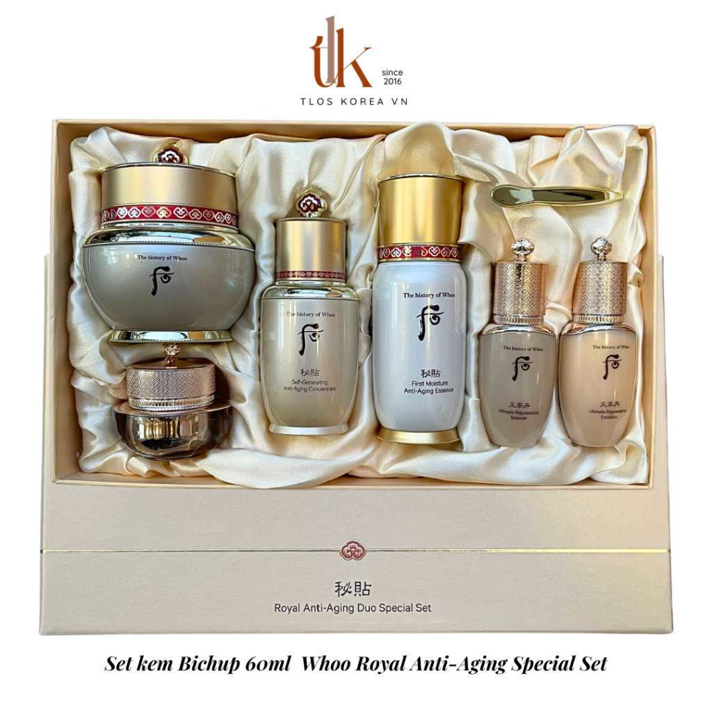 Set Kem Dưỡng Whoo Bichup Royal Anti-Aging Special Set-full size-Date T2/2028. | Shopee Việt Nam